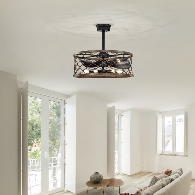 Warehouse of Tiffany Deniz 24 Inch Modern Contem Ceiling Fan With ...