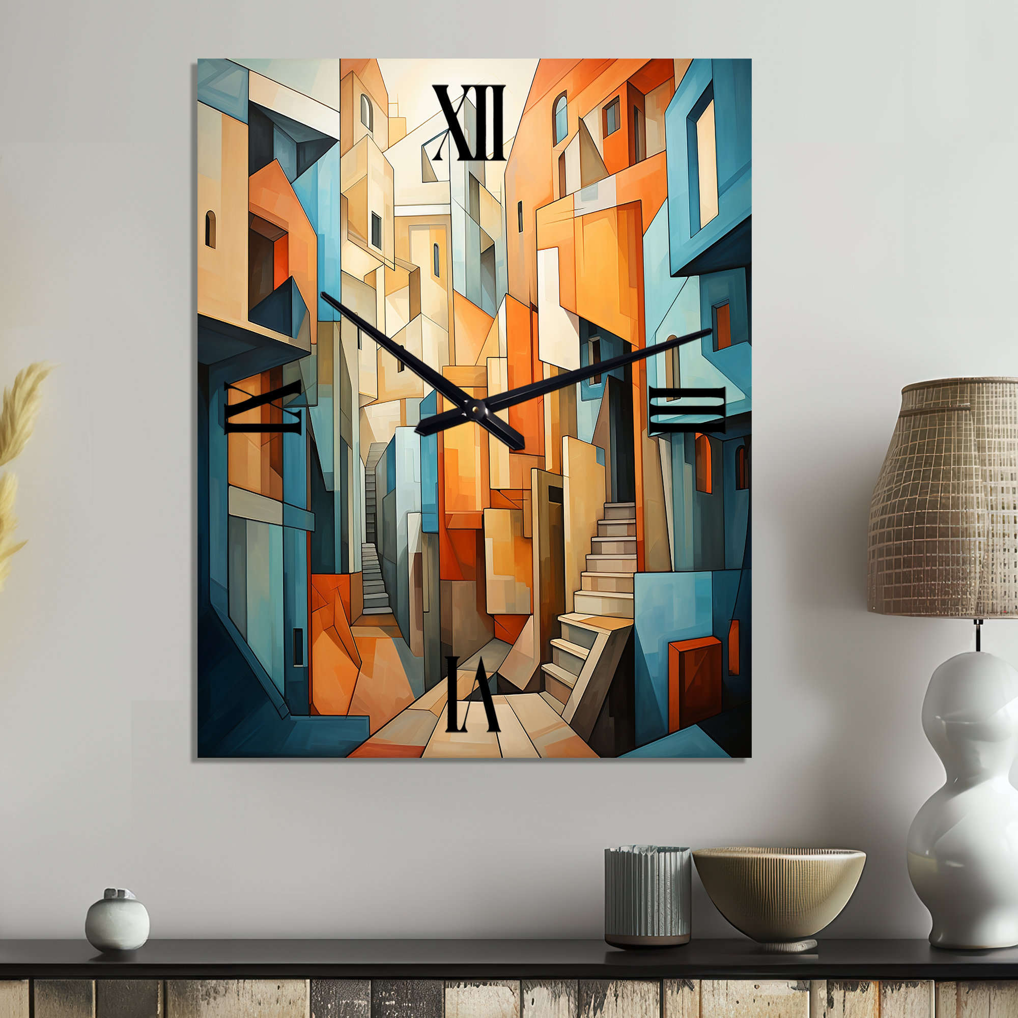 Ivy Bronx Cubism Art Multidimensional V - Abstract Oversized Metal Wall ...