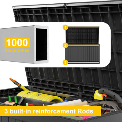 Deck Box Water Resistant Resin Lockable Deck Box & Reviews | Wayfair