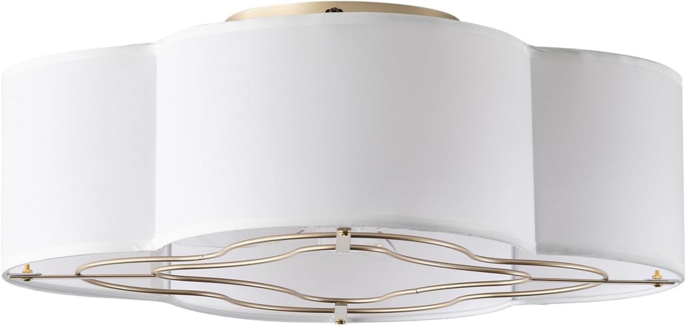 Ivy Bronx Caged Ceiling Fan with Light, Rattan Flush Mount Ceiling Fans ...