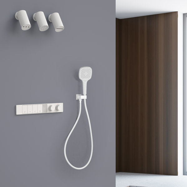 MODLAND Lamh Digital Display Thermostatic Shower with Three Adjustable ...