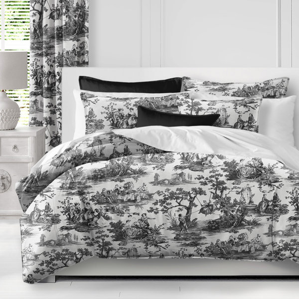 The Tailor's Bed Cottagecore Black Standard Cotton Comforter Set | Wayfair