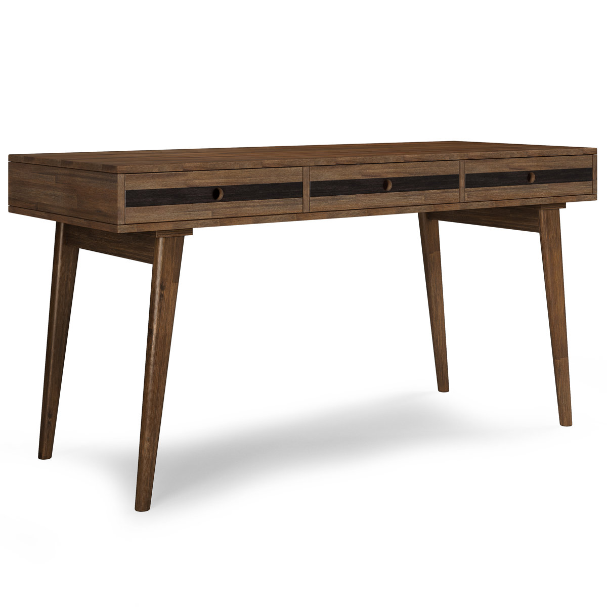 Simpli Home Clarkson 60"W Solid Acacia Wood Desk, Contemporary Style ...
