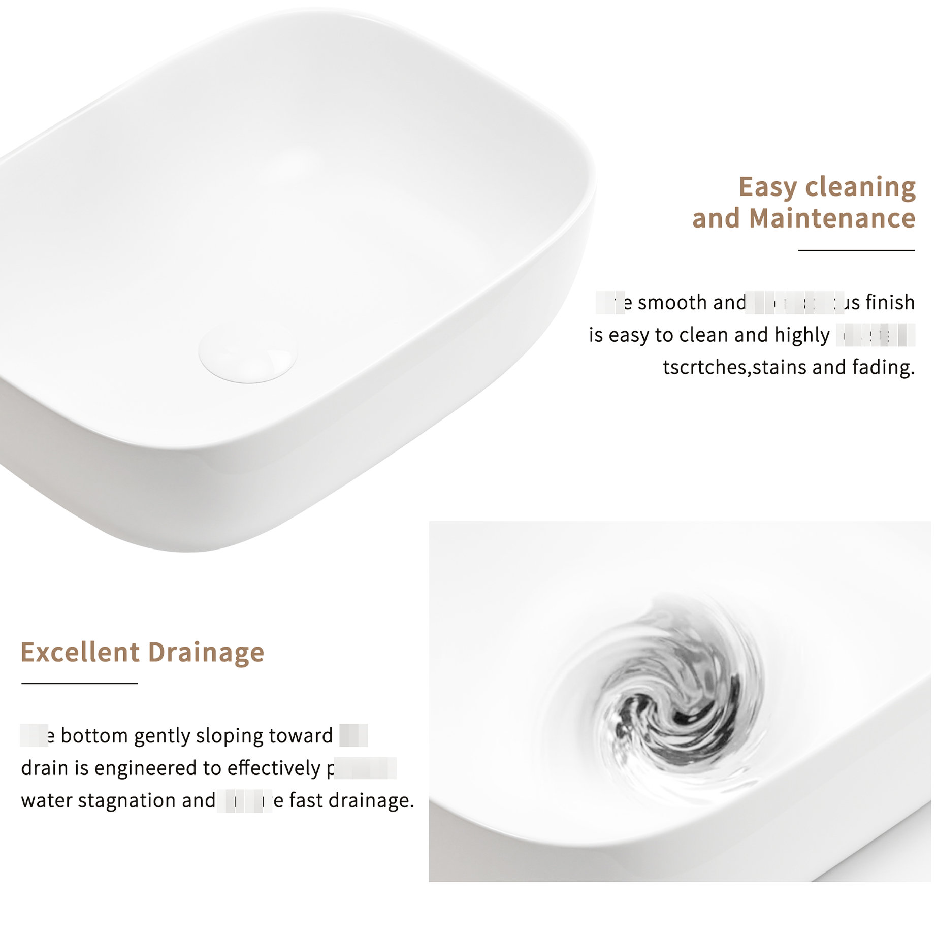 Symple Stuff Classic Rectangle White Ceramic Lavatory Wash Basin ...