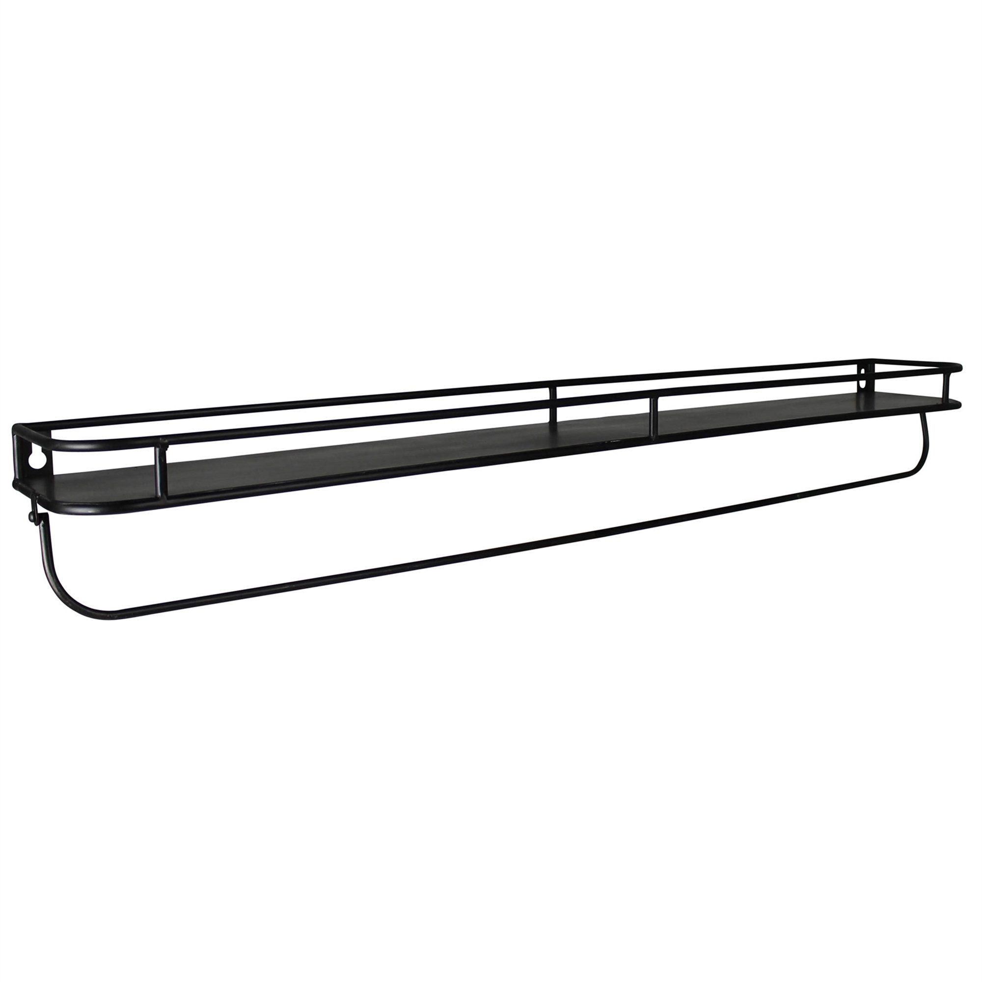 Steelside™ 32 Inches Industrial Style Tubular Metal Frame Wall Shelf ...