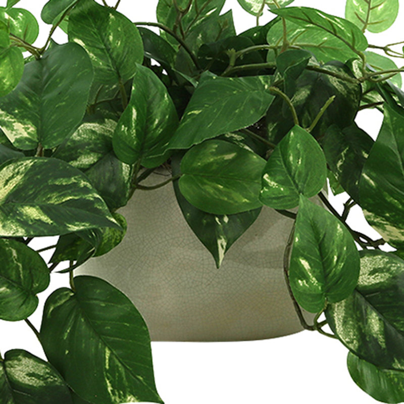 Primrue 12'' Faux Pothos Plant in Ceramic Pot | Wayfair