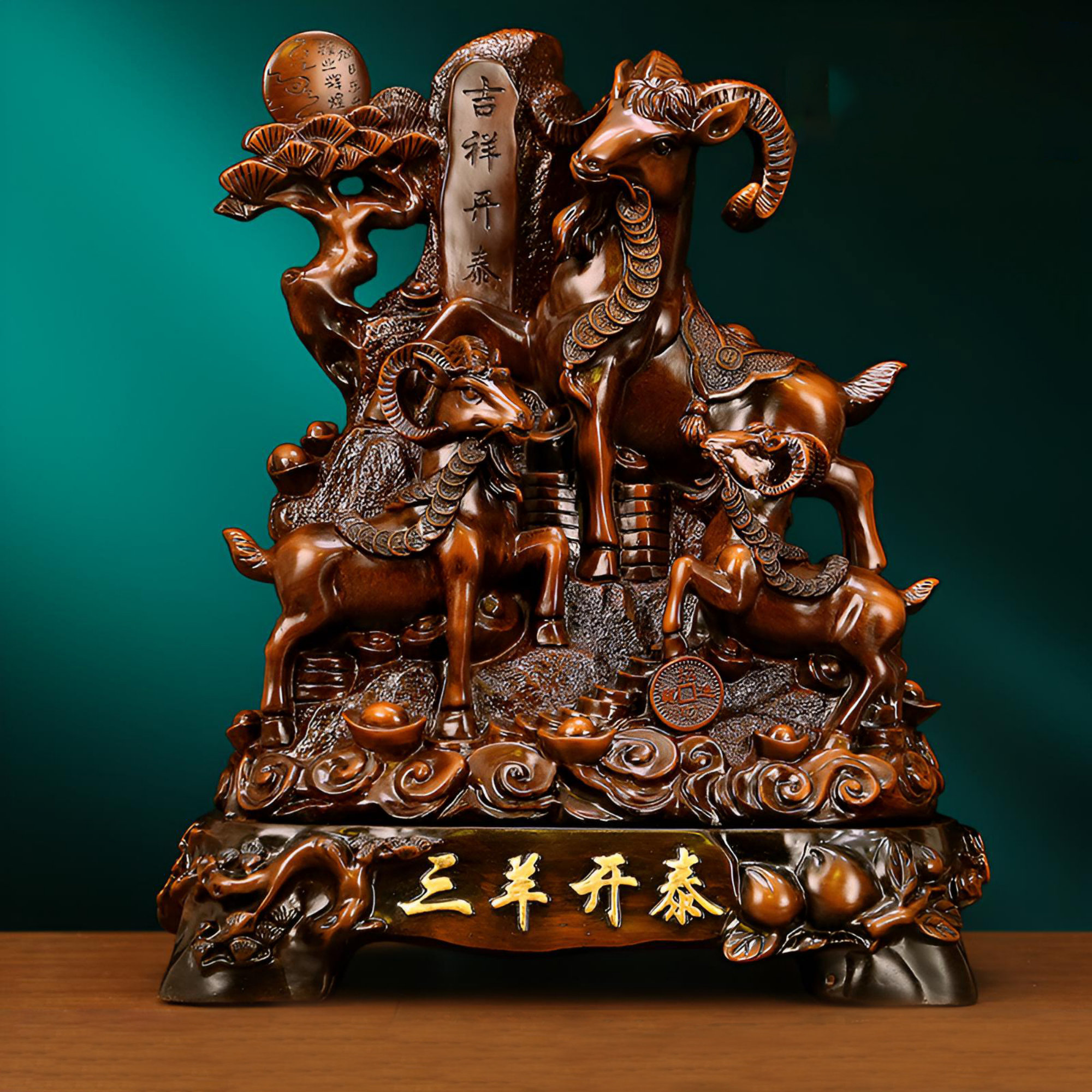 Bloomsbury Market "Harmony & Prosperity" – Premium Resin Goat Sculpture ...