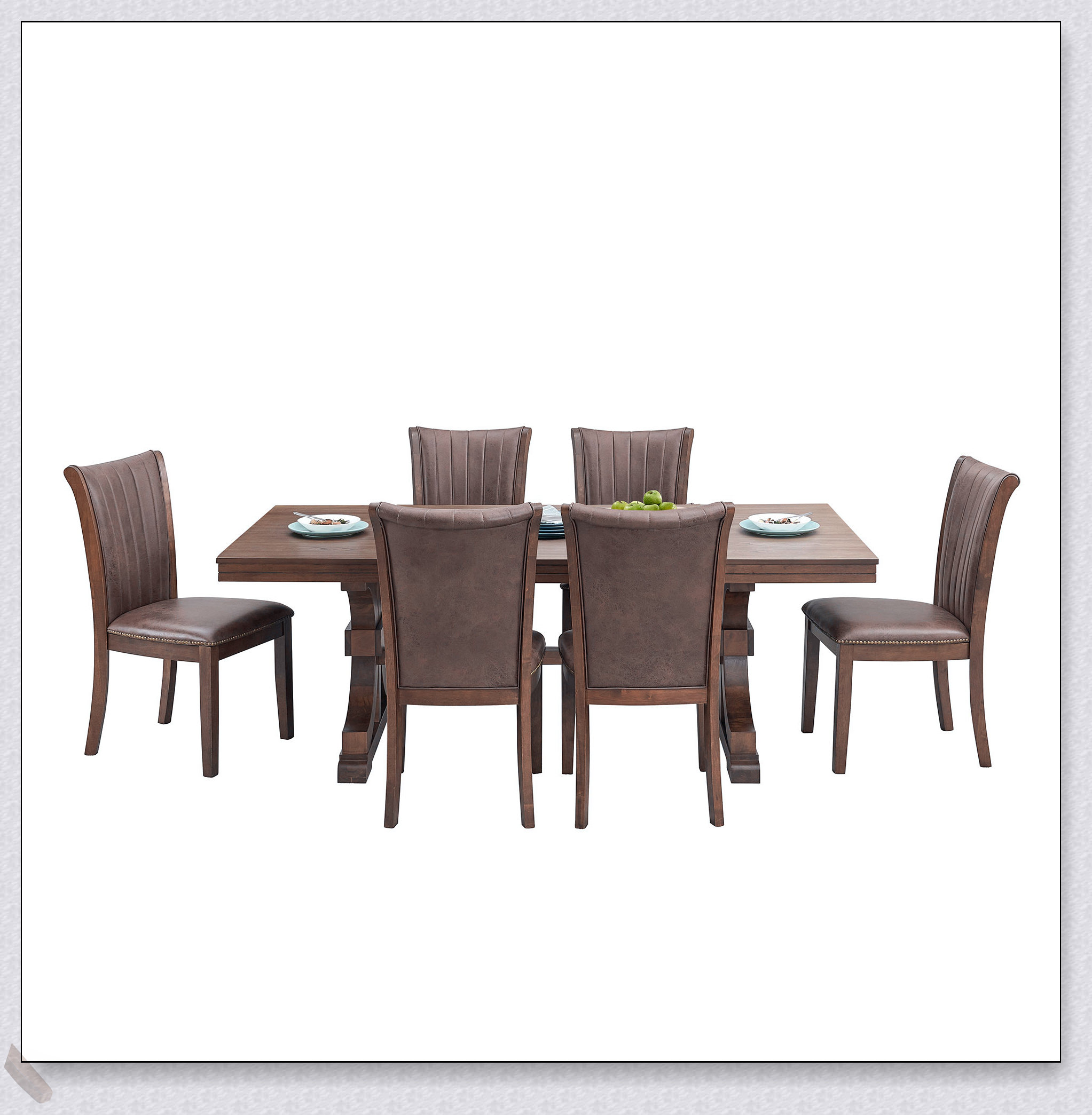 George Oliver Mid Century Modern Dining Table Set with Rectangular ...