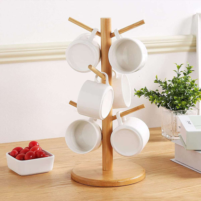 Rebrilliant Makalyn Wood Mug Tree & Reviews | Wayfair