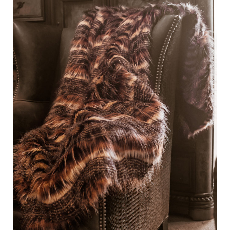 Posh Pelts Red Fox Tail Throw Blanket & Reviews | Wayfair