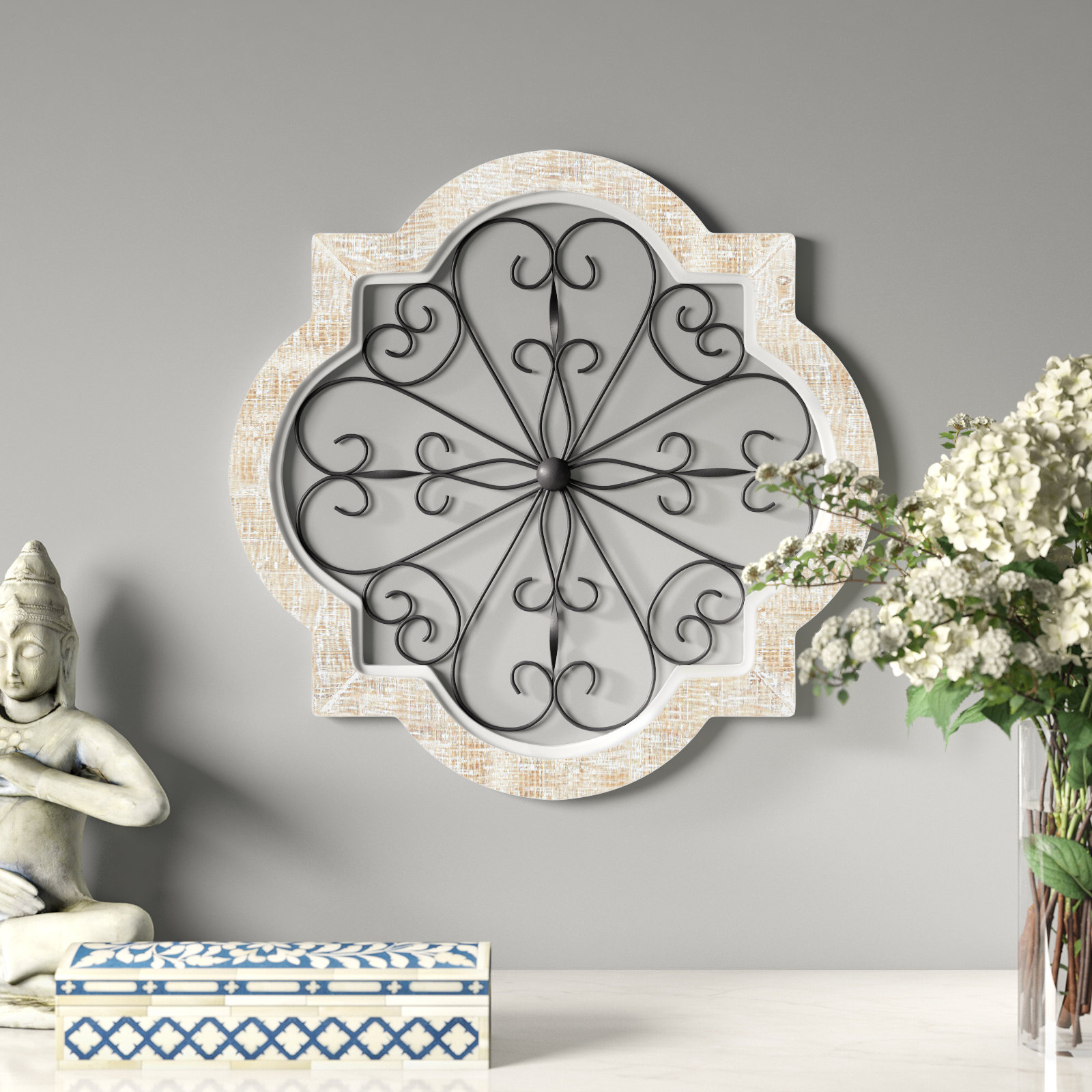 metal scrollwork wall decor