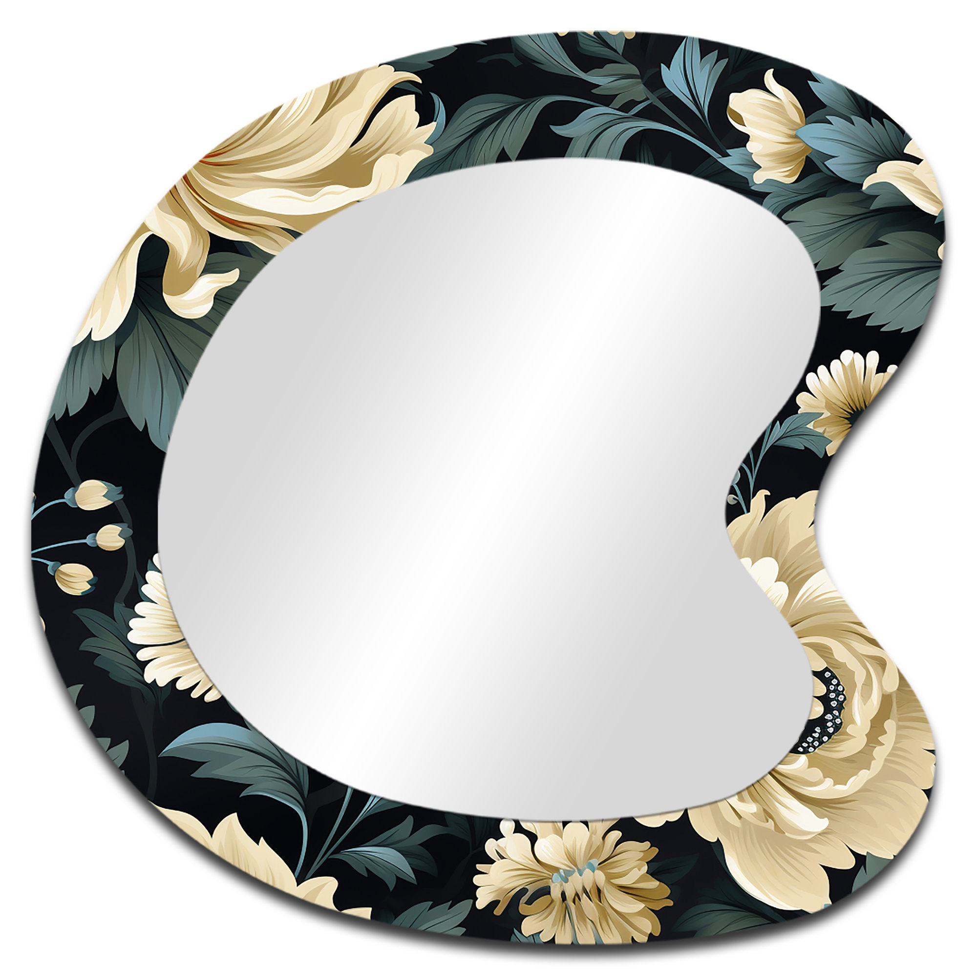 Bungalow Rose Nellie Dark Beige Flower Damask Breeze - Damask ...