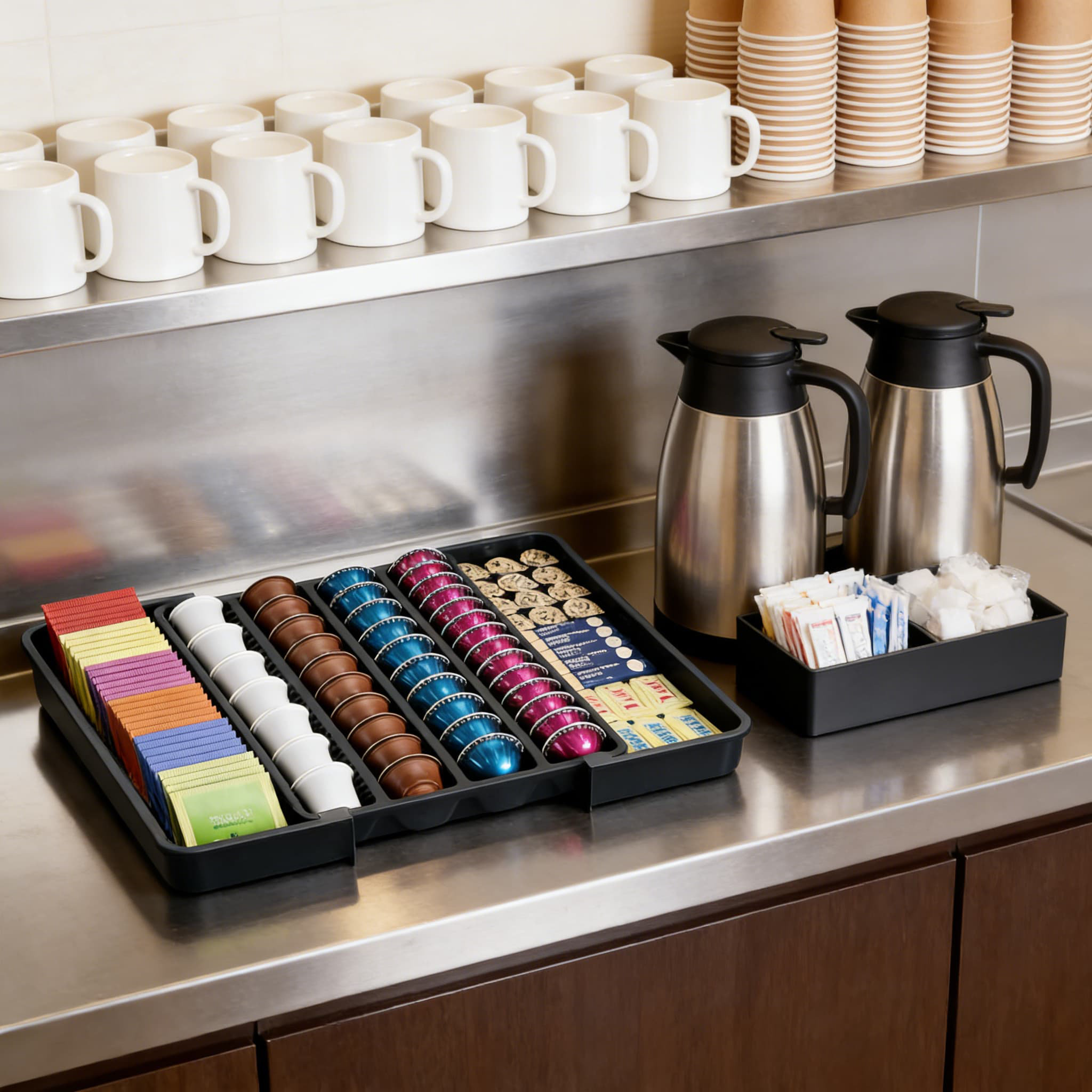 CQSXYF Expandable Coffee Pod Organizer Drawer Insert, Adjustable ...