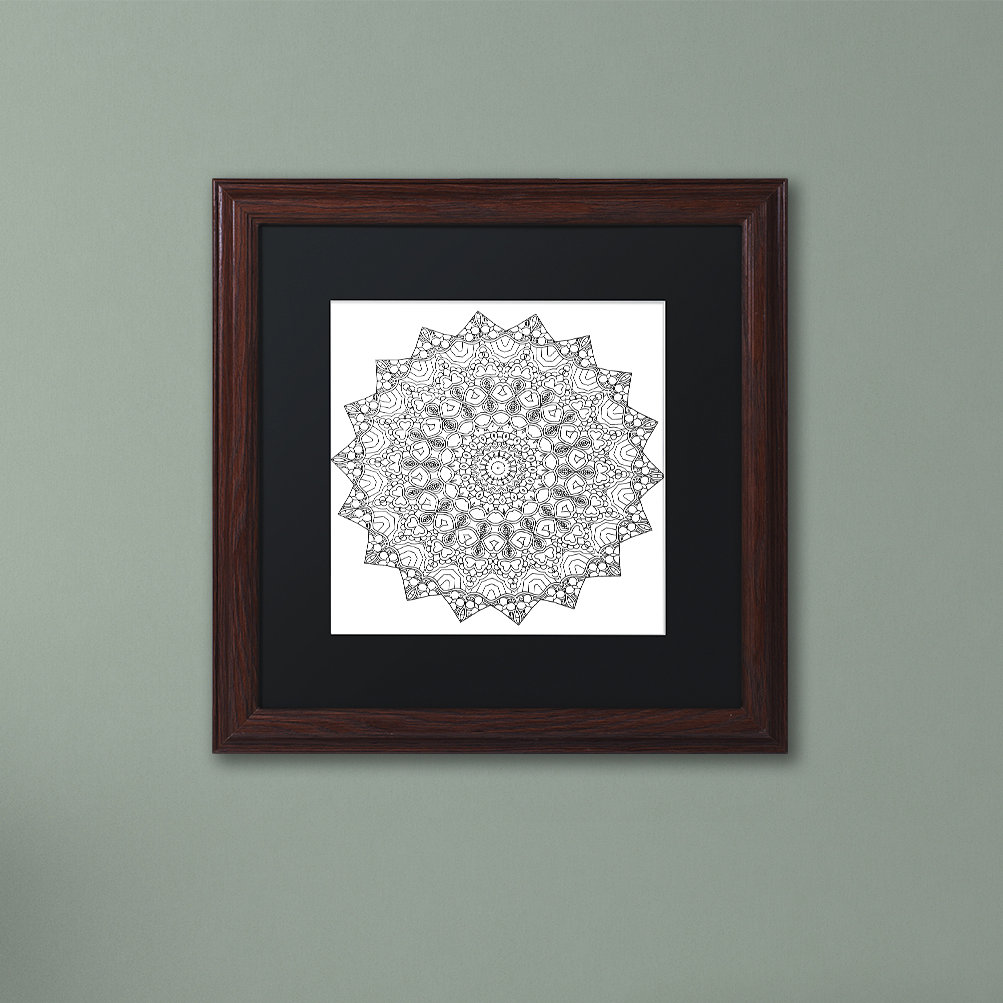 Bungalow Rose 'Stars Mandala' by Kathy G. Ahrens Framed Graphic Art on ...