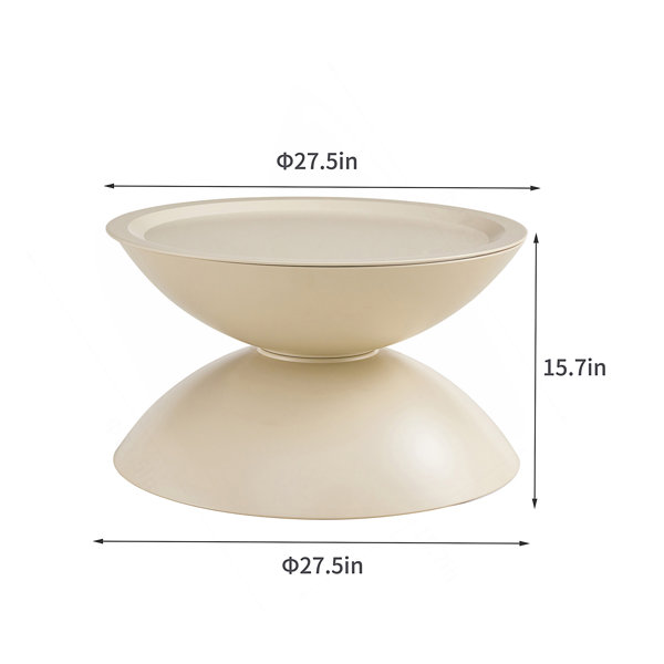 George Oliver Coffee Round Tables With STORGE MOVABLE TABLE TOP ...