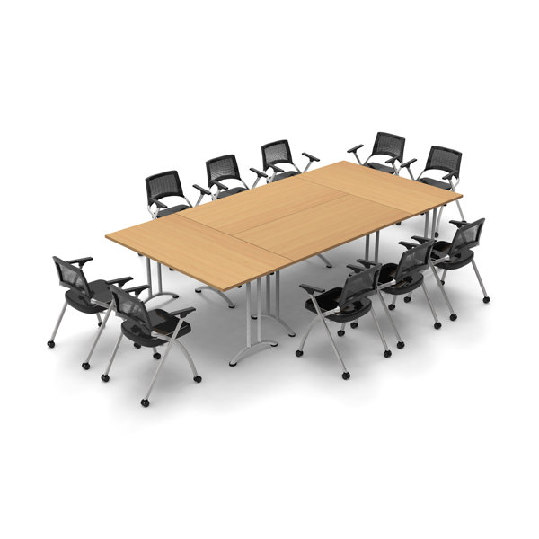 TeamWORK Tables 10 Person Conference Meeting Tables with 10 Chairs ...