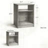 Red Barrel Studio® Classic Nightstand with Open Shelf, Cubby Storage ...