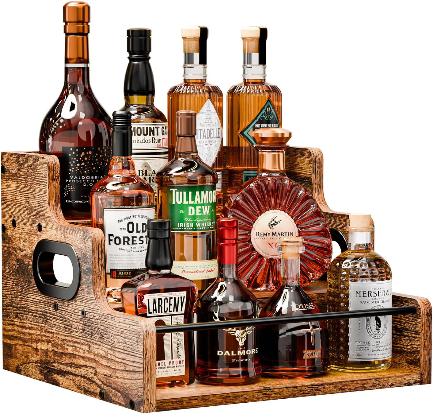 Stock Preferred 3-step Liquor & Coffee Syrup Display Shelf | Wayfair
