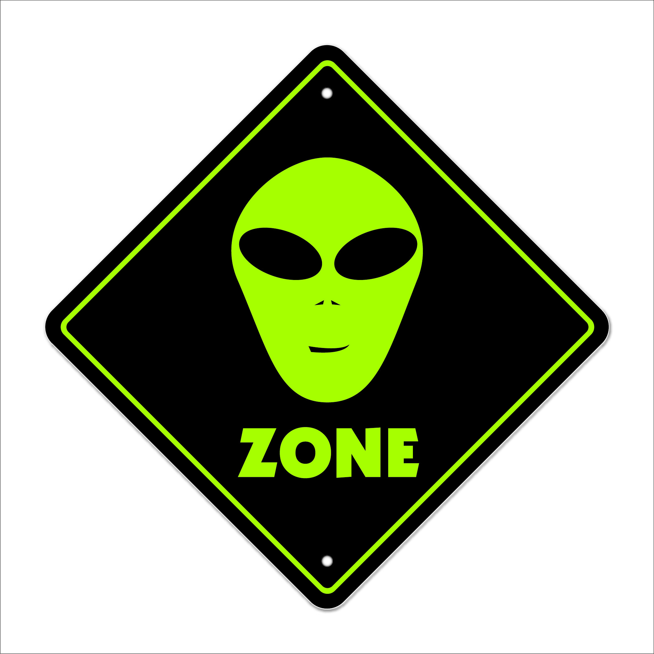 SignMission Alien Crossing Sign Zone Xing Indoor Outdoor 12 Inch Tall ...