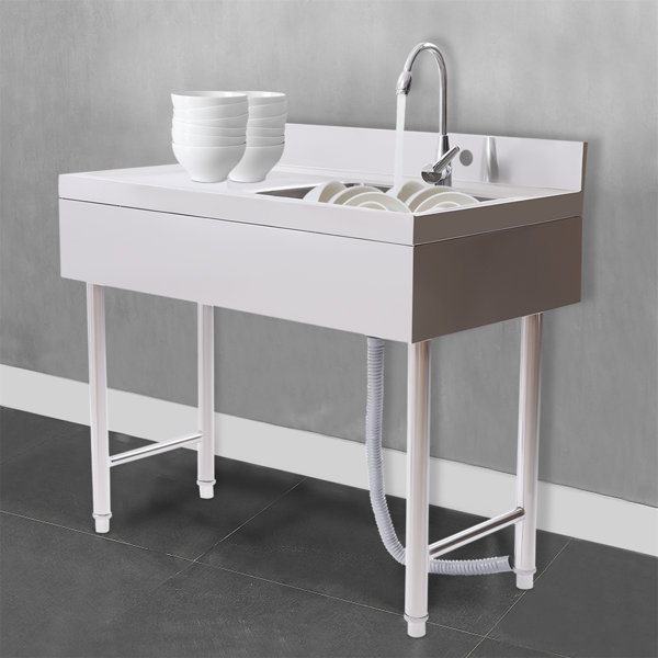 YINXIER Free Standing Commercial Restaurant 39.3" L x 35.43" W Drop-in ...