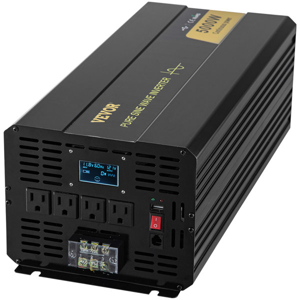 VEVOR Pure Sine Wave Inverter, 5000 Watt, Power Inverter, DC 12V to AC ...