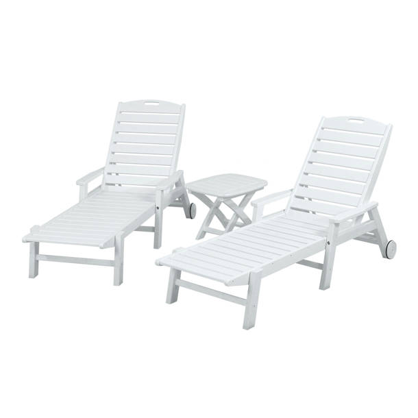POLYWOOD® Nautical 3-Piece Chaise Set & Reviews | Wayfair