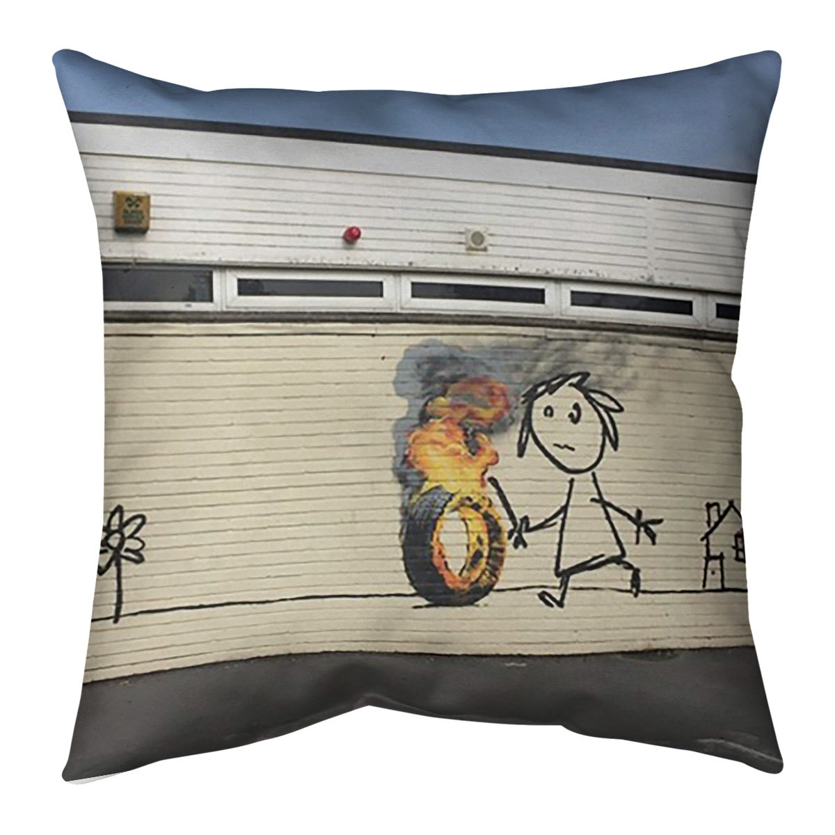 ArtVerse Burning Tire Wide Pillow Cover | Wayfair