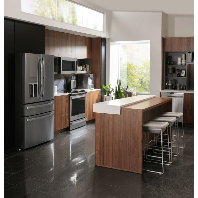 GE Profile™ Smart 30" 5.3 Cubic Feet Electric Slide-in Range with ...