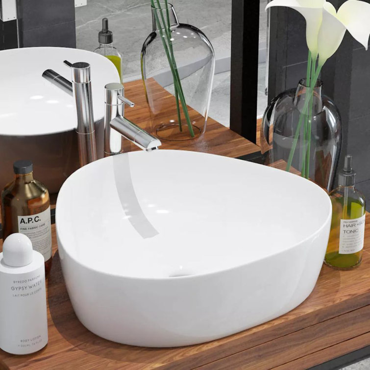 Belfry Bathroom Basin Triangle Ceramic White 50.5x41x12 cm & Reviews ...