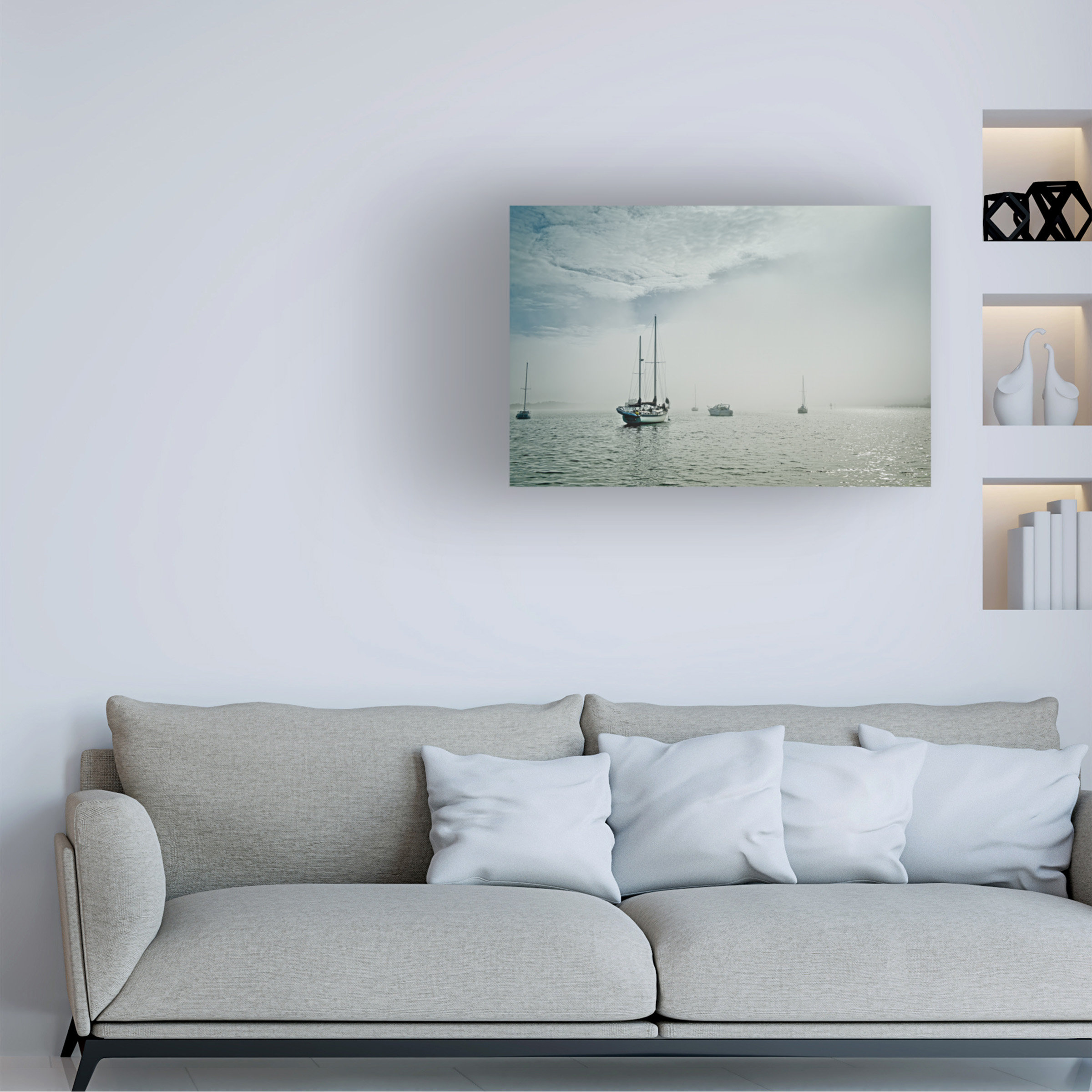 Breakwater Bay Wrapped Canvas Wall Art - Mary Lou Johnson 'Anchored ...