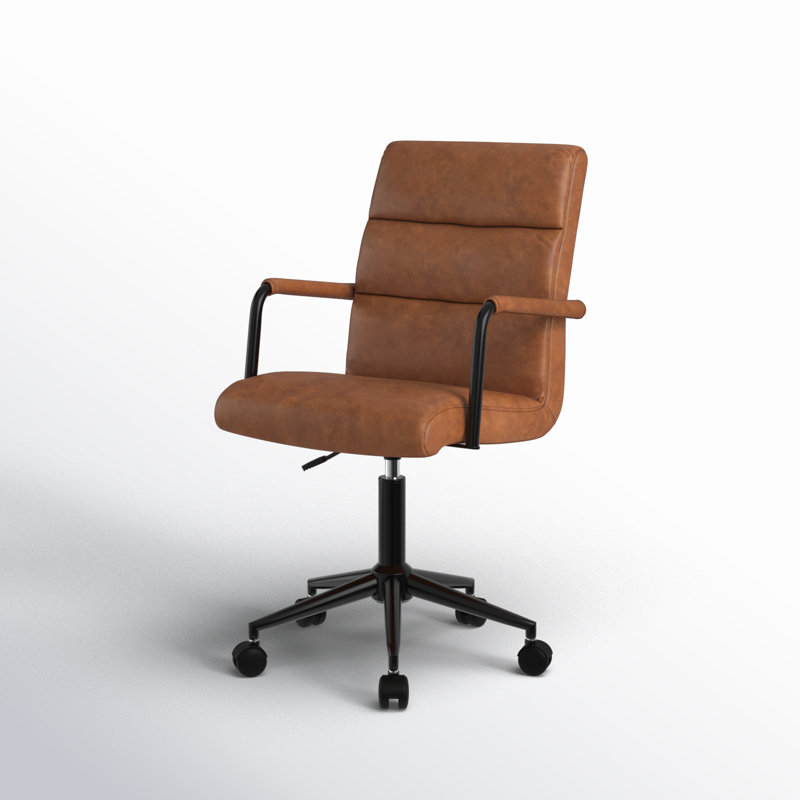 Steelside™ Stephanie Faux Leather Office Chair with Steel Base ...