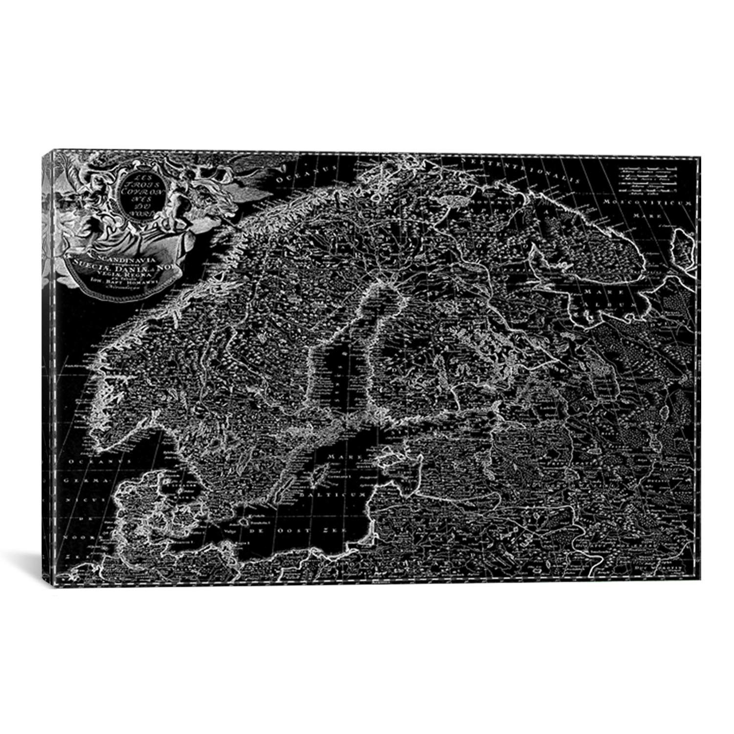 Fleur De Lis Living Antique Map of Scandanavia by Matthaus Seutter ...