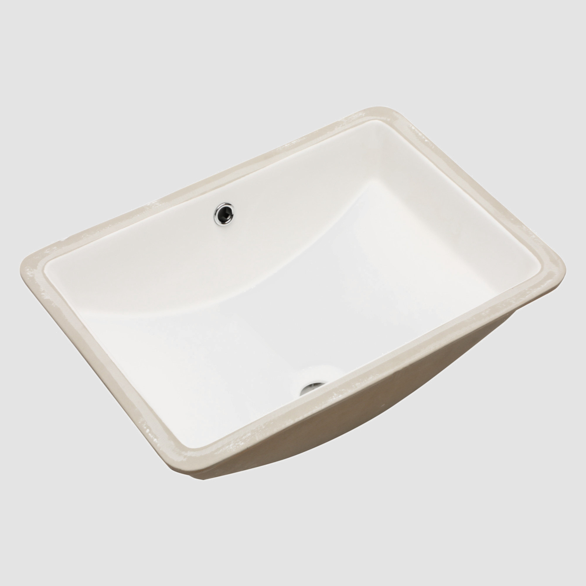 Go Peak Track 18.5"X13.5" White Ceramic Rectangular Undermount Bathroom Sink With Overflow ...