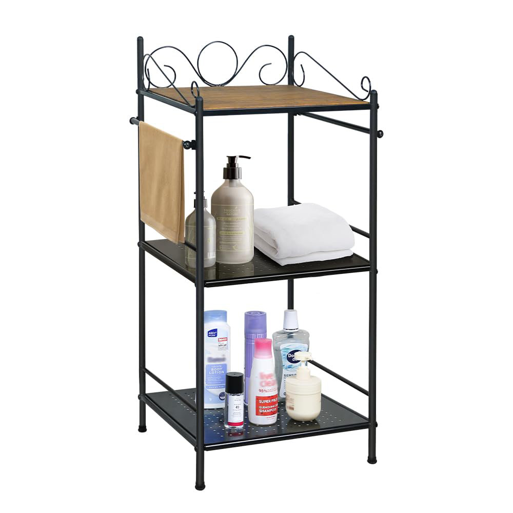 17 Stories 3-Tier Metal Shelving Unit, Standing Storage Shelf Units For ...