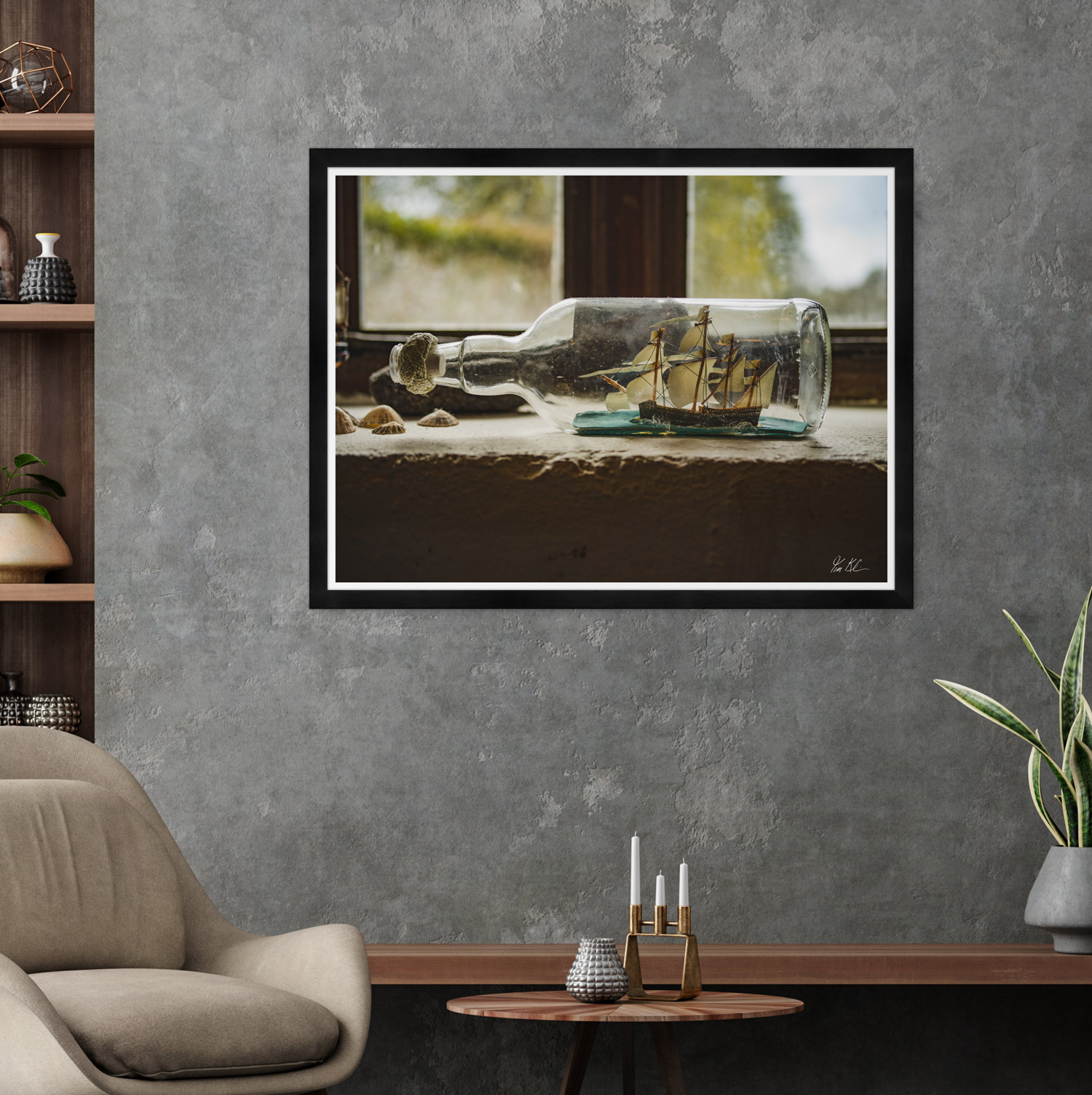 Tim Klein Photography Ship in a Bottle by Tim Klein - Picture Frame ...