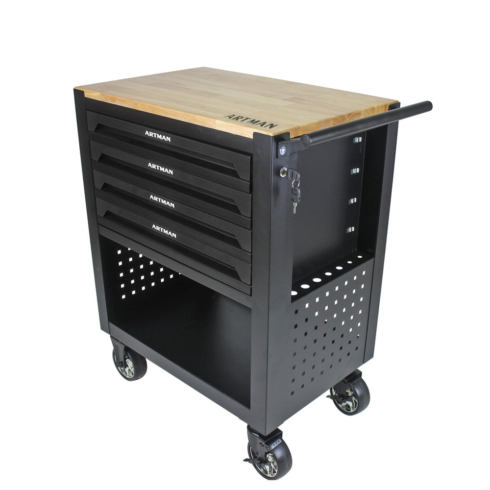 17 Stories 4 DRAWERS MULTIFUNCTIONAL TOOL CART | Wayfair