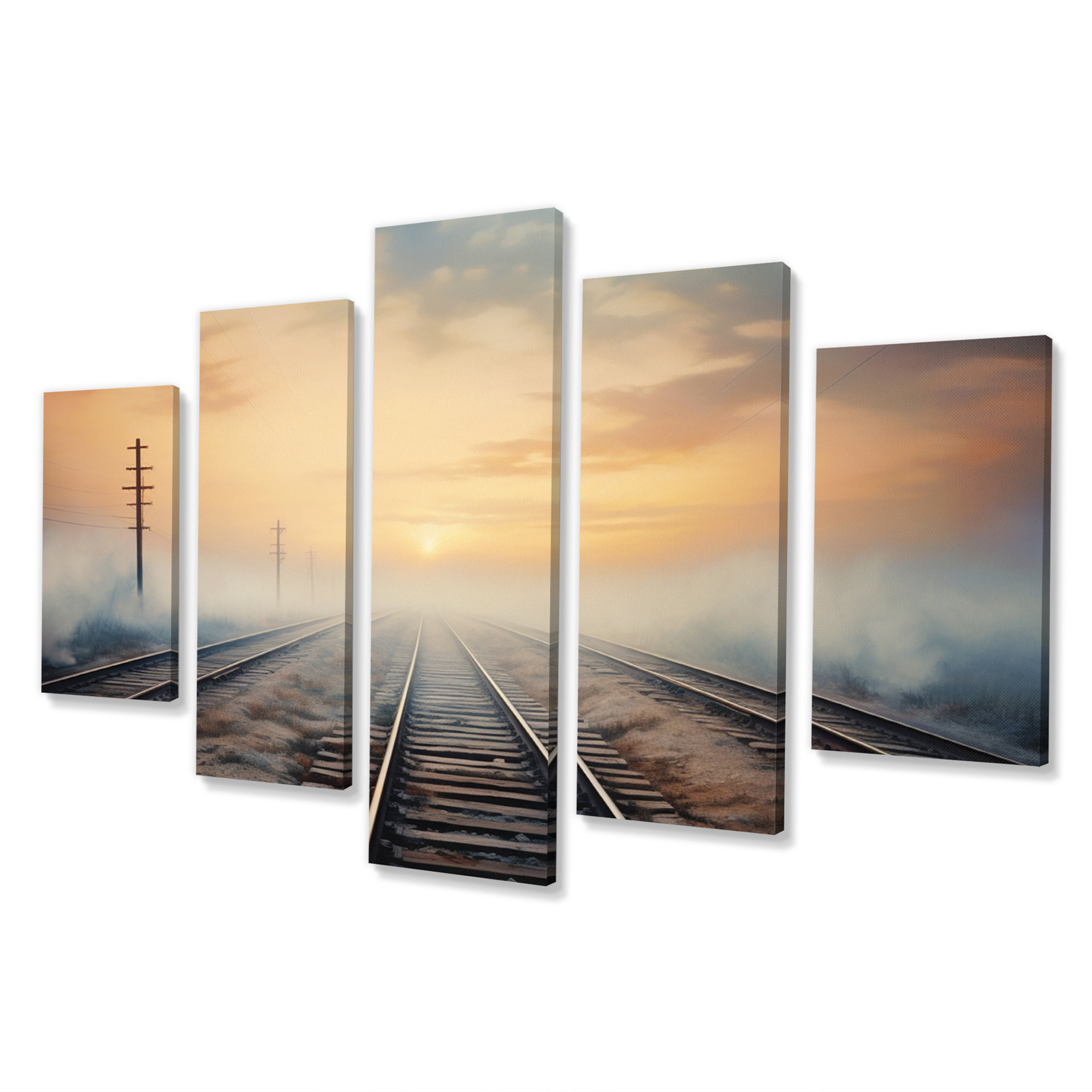 Williston Forge Train Transcendent Tracks - Transportation Canvas Wall ...