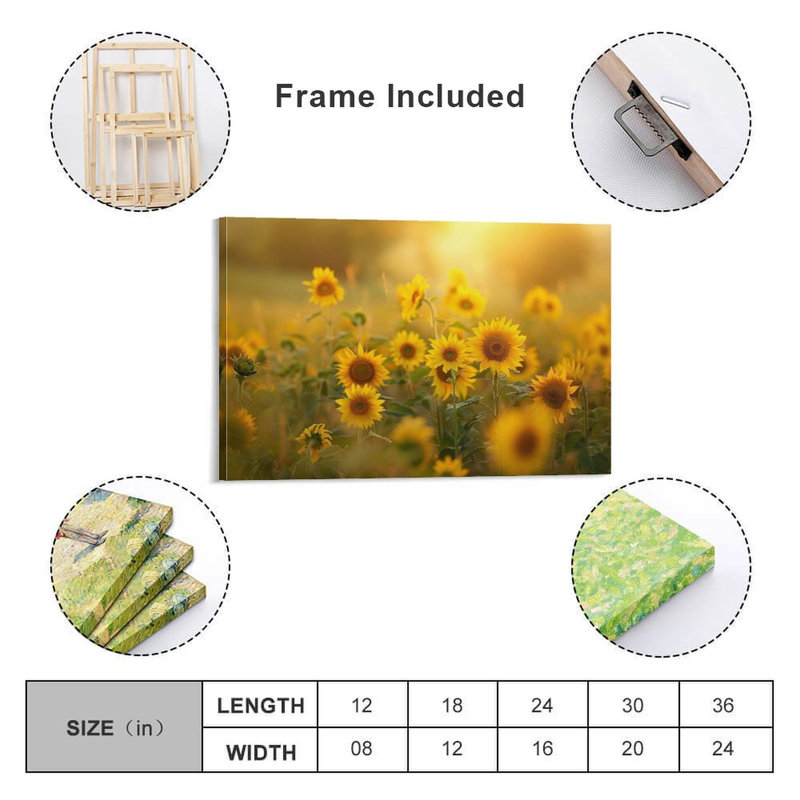 August Grove® 8" x 12" Framed Canvas Wall Art with Wood Frame, Ready to ...