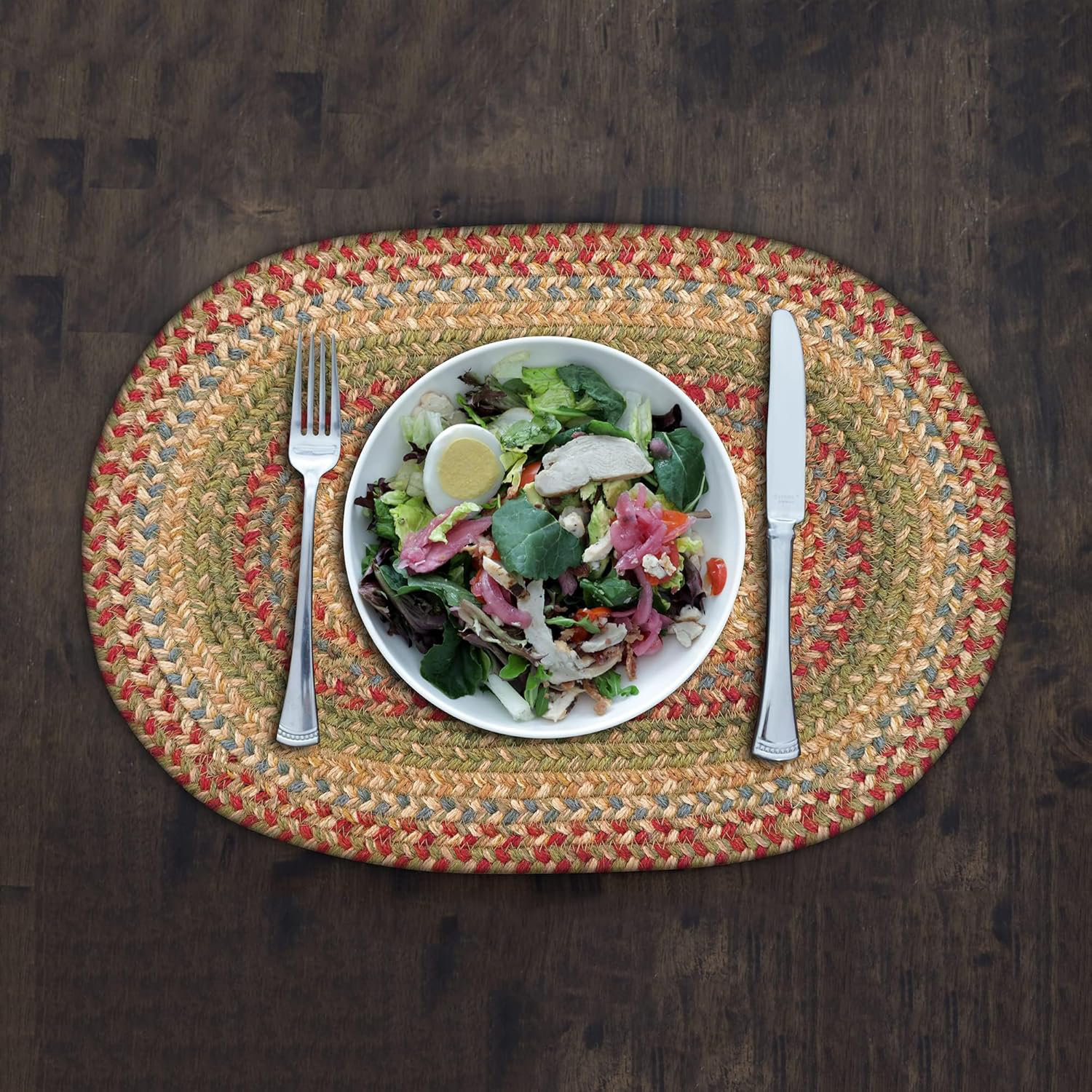 Homespice Decor Homespice Harvest Jute Braided 13x19 Rect Placemats ...