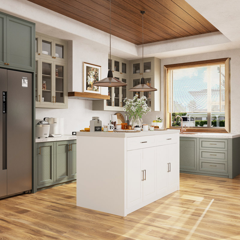 Lark Manor™ 61”W Kitchen Island With 2 Drawer 4 Door & Reviews | Wayfair