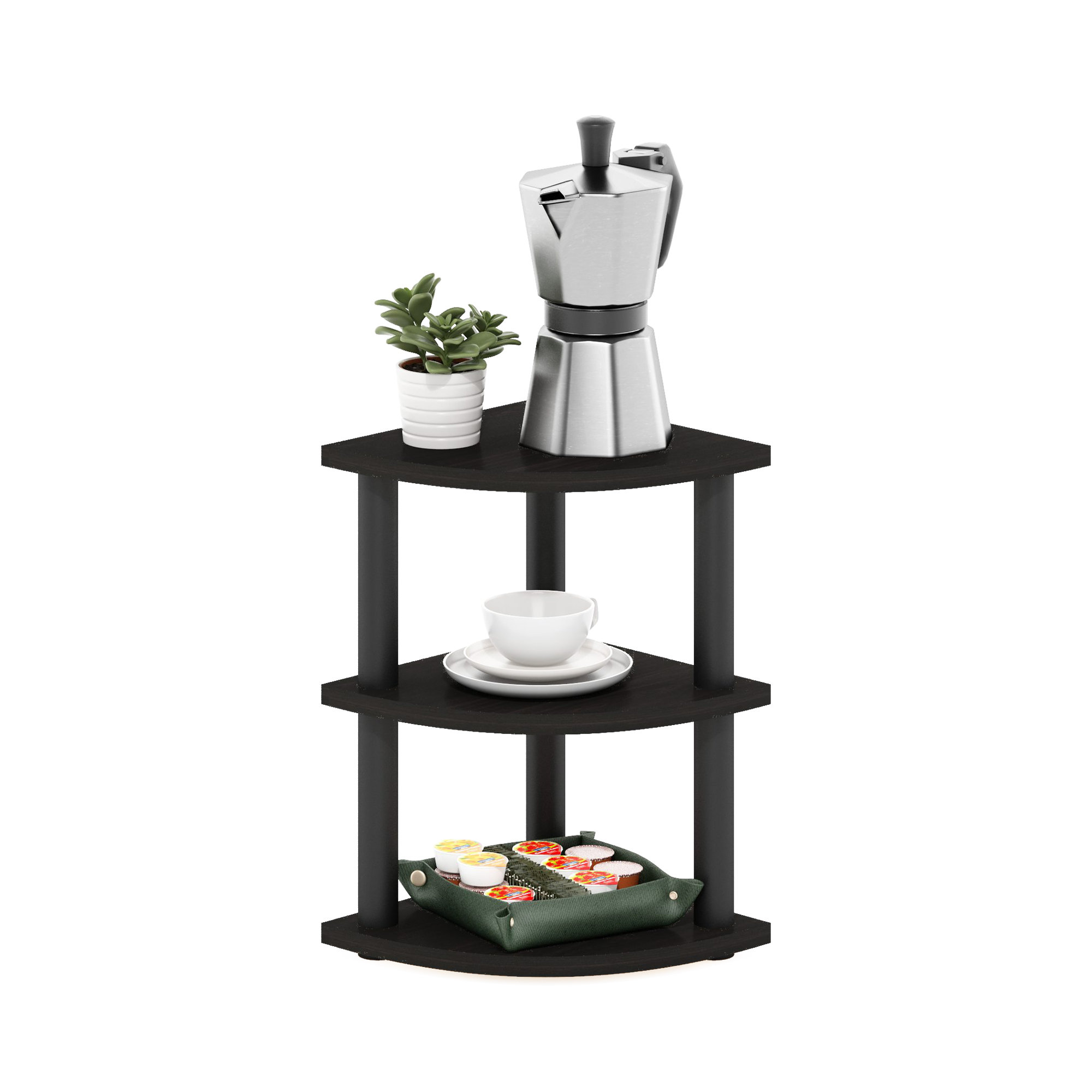 Ebern Designs Creekside 3-Tier Corner Countertop Organizer Shelf | Wayfair