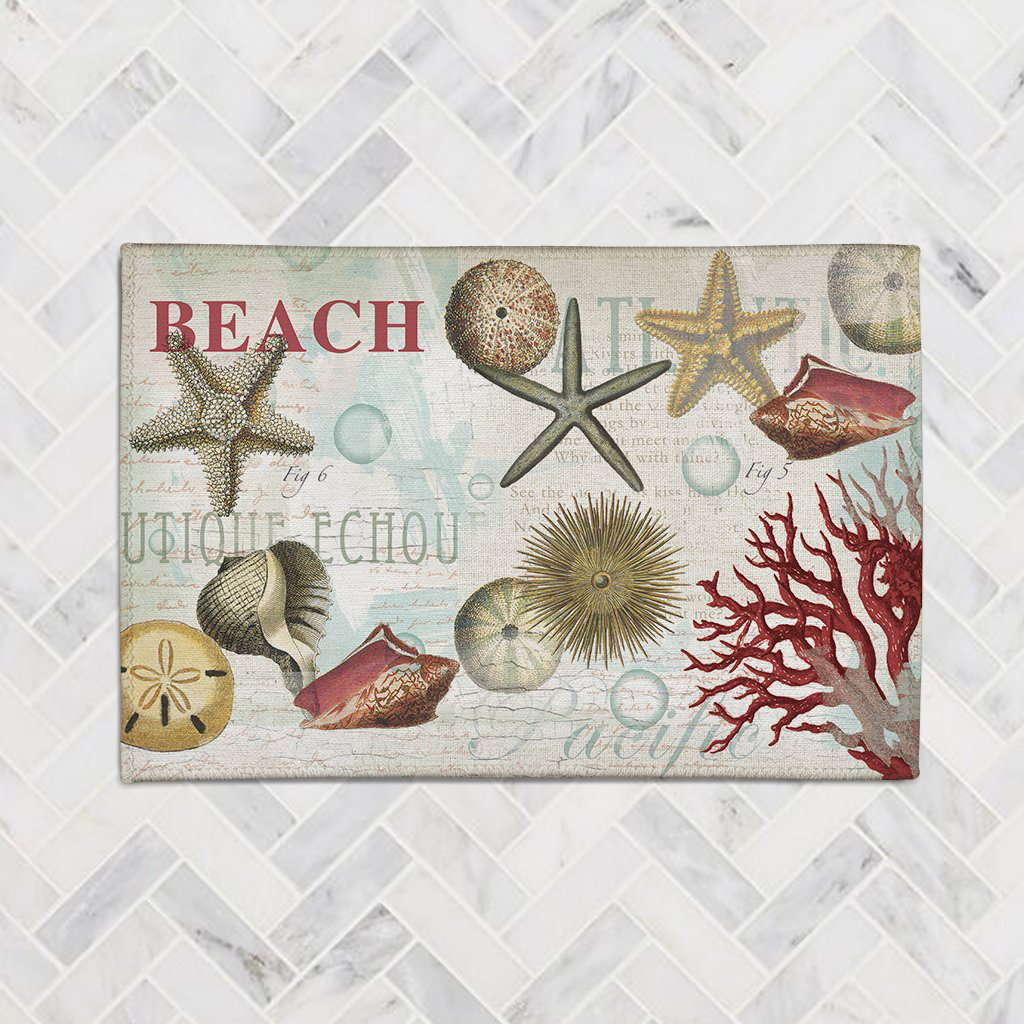 Laural Home Dream Beach Shells Chenille Rug | Wayfair