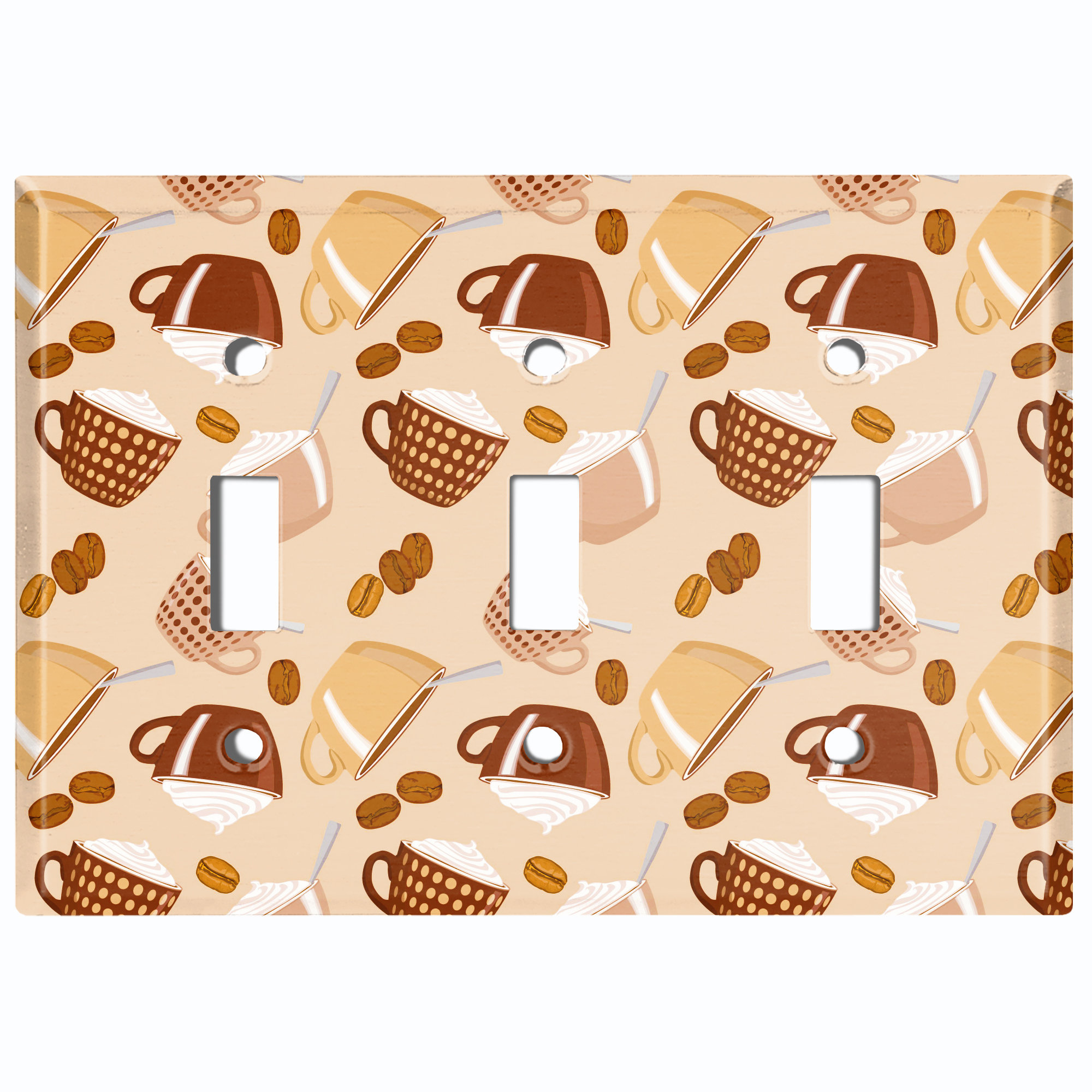 WorldAcc Metal Light Switch Plate Outlet Cover (Coffee Mocha Espresso ...