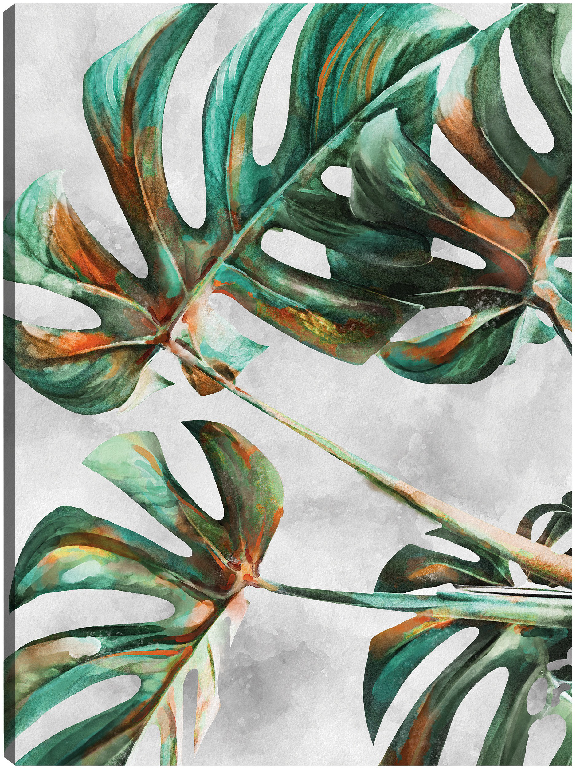 Bay Isle Home™ Monstera by Studio Arts Canvas Art Print | Wayfair