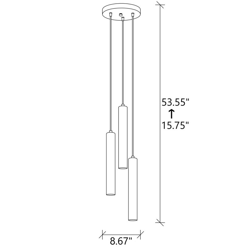 Mercer41 Raglin 3 - Light Copper Cluster Pendant | Wayfair