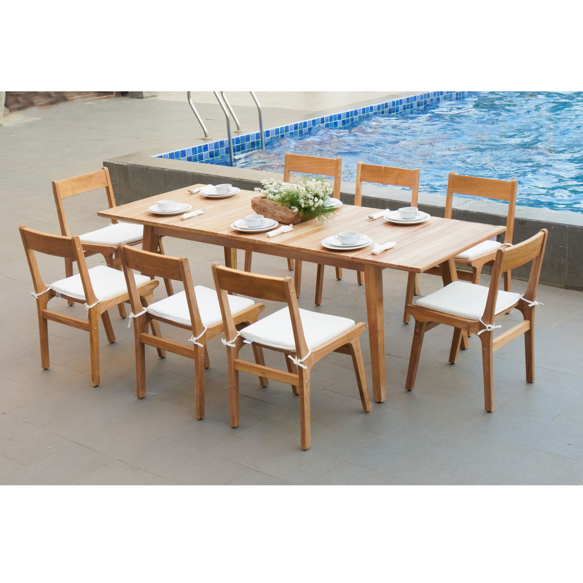HIGOLD Icoo Rectangular 8 - Person 70.9'' L Teak Outdoor Restaurant ...