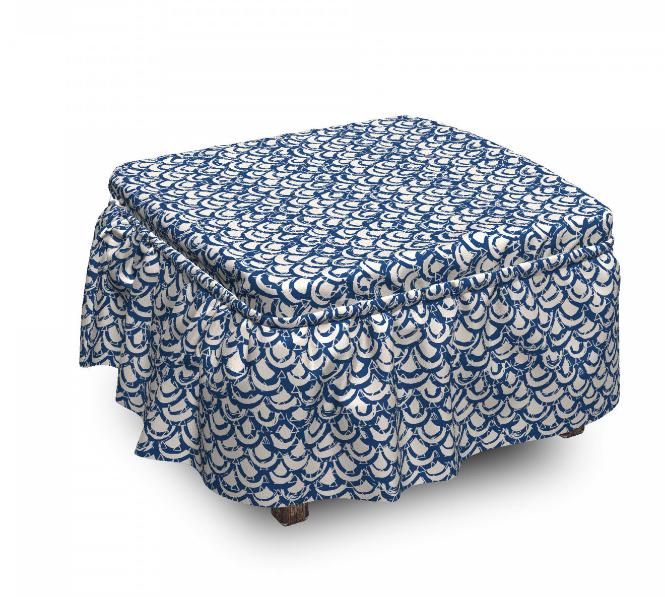East Urban Home Indonesian Batik Tile Ottoman Slipcover | Wayfair