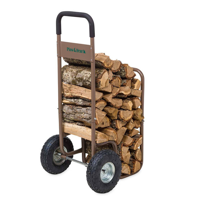 Plow & Hearth Rolling Steel Log Carrier & Reviews | Wayfair