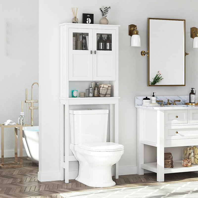 Hokku Designs Jonnelle Floor Mounted Over-the-Toilet Storage | Wayfair