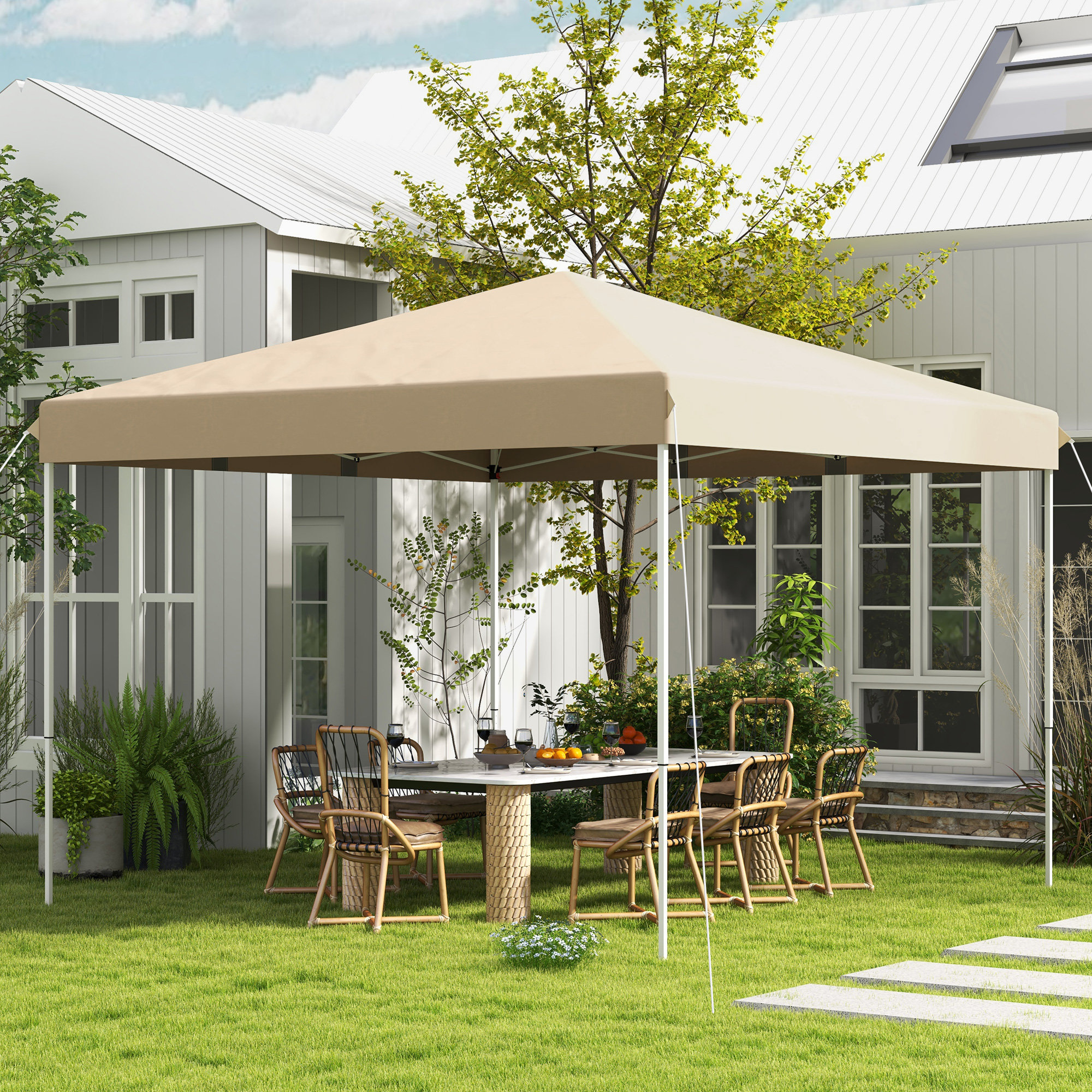 Outsunny 13 Ft. W x 13 Ft. D Steel Pop-up Canopy & Reviews | Wayfair